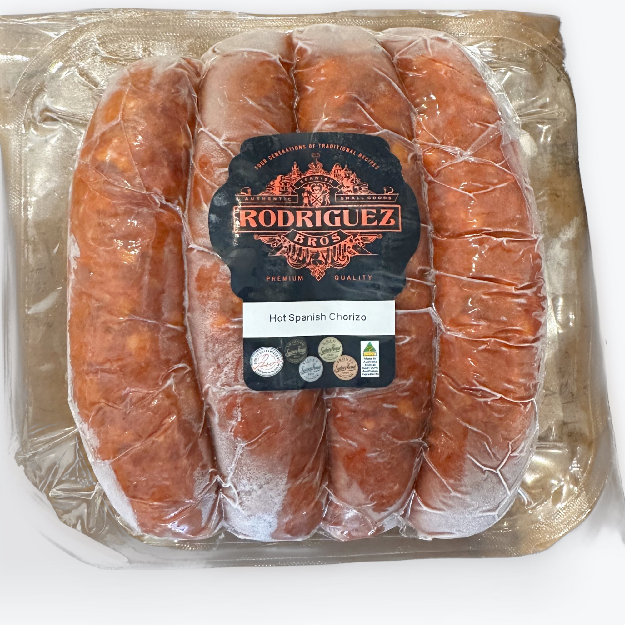 Frozen Hot Spanish Chorizo RODRIGUEZ X4 Units. | Mistura Latin Quarter